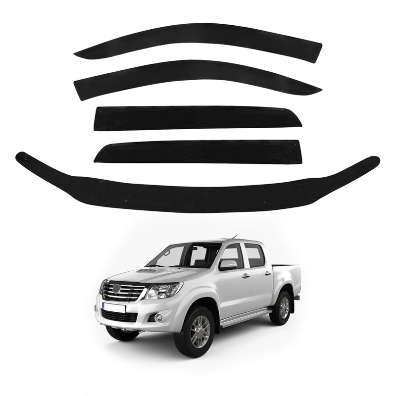 Buy Injection Weather Shields + Bonnet Protector for Toyota Hilux Dual ...