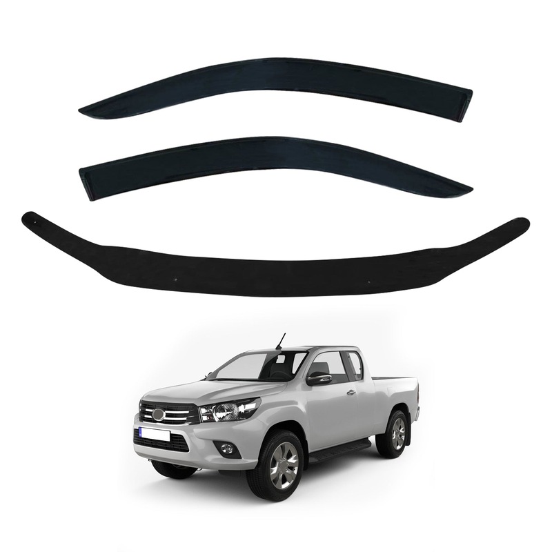 Buy Injection Weather Shields + Bonnet Protector for Toyota Hilux ...