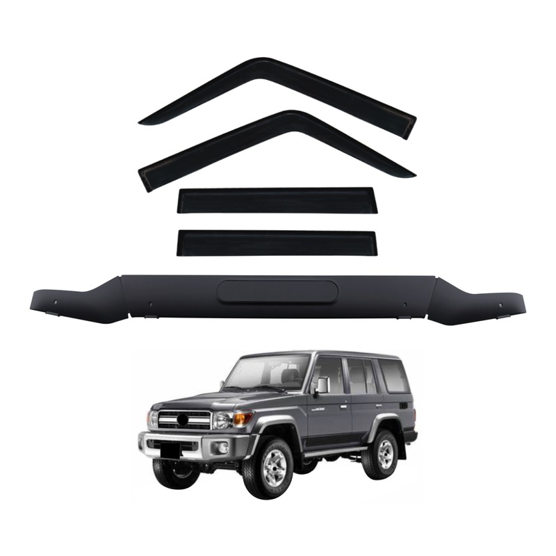 Buy Luxury 4PCS Weather Shields + Bonnet Protector Guard for Toyota ...