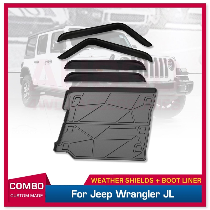 Buy Luxury Weather Shields + Cargo Mat for Jeep Wrangler JL Series 4 ...