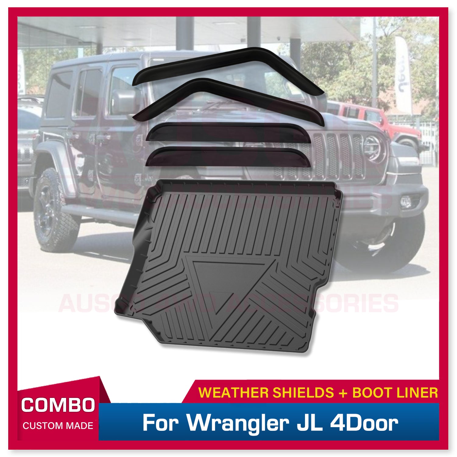 Buy Luxury Weather Shields + Cargo Mat for Jeep Wrangler JL Series 2018 ...