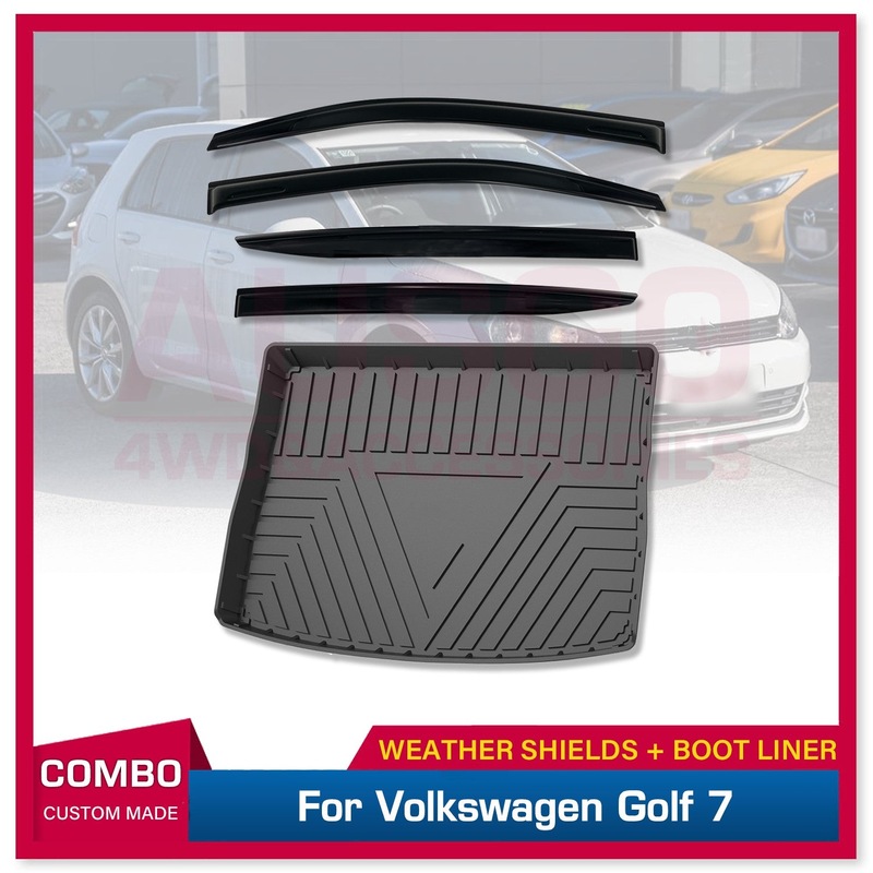 Buy Luxury Weather Shields + Cargo Mat for Volkswagen Golf 7th Gen MK7 MK7.5 Hatch 2013-2020 ...