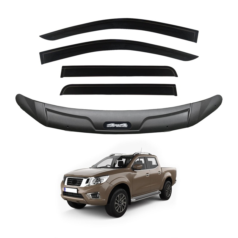 Buy Injection Weather Shields + Bonnet Protector for Nissan Navara ...
