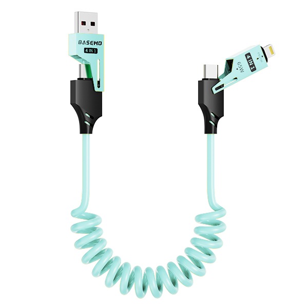 Buy [4in1] ZUSLAB 65W Lightning Coiled Cable Fast Charging for Apple ...