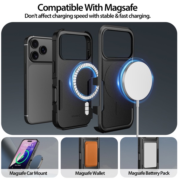 Buy ZUSLAB for Apple iPhone 17 Pro MagSafe Case Rugged Defender ...