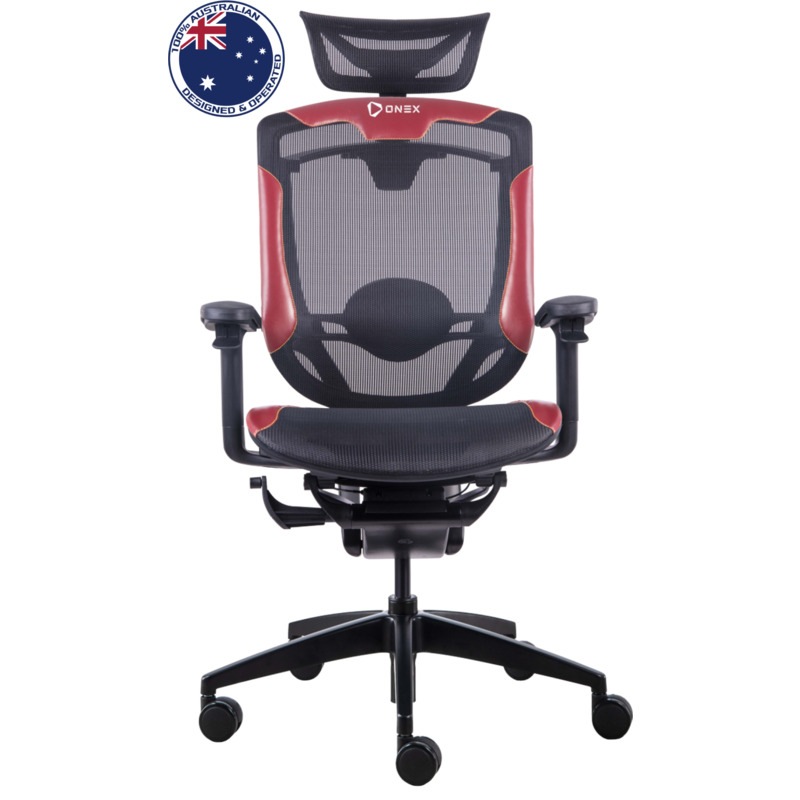 Buy ONEX GT07-35 Black/Red Marrit Ergonomic Office Chair, w/Angle ...