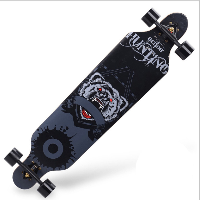 Buy 41'' 104cm Wolf Sealed Dancing Board Longboard Skateboard - MyDeal ...