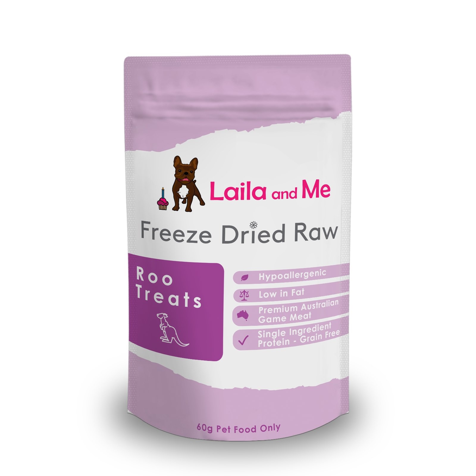 Buy Laila & Me Freeze Dried Australian Raw Kangaroo Treats 60g - MyDeal ...