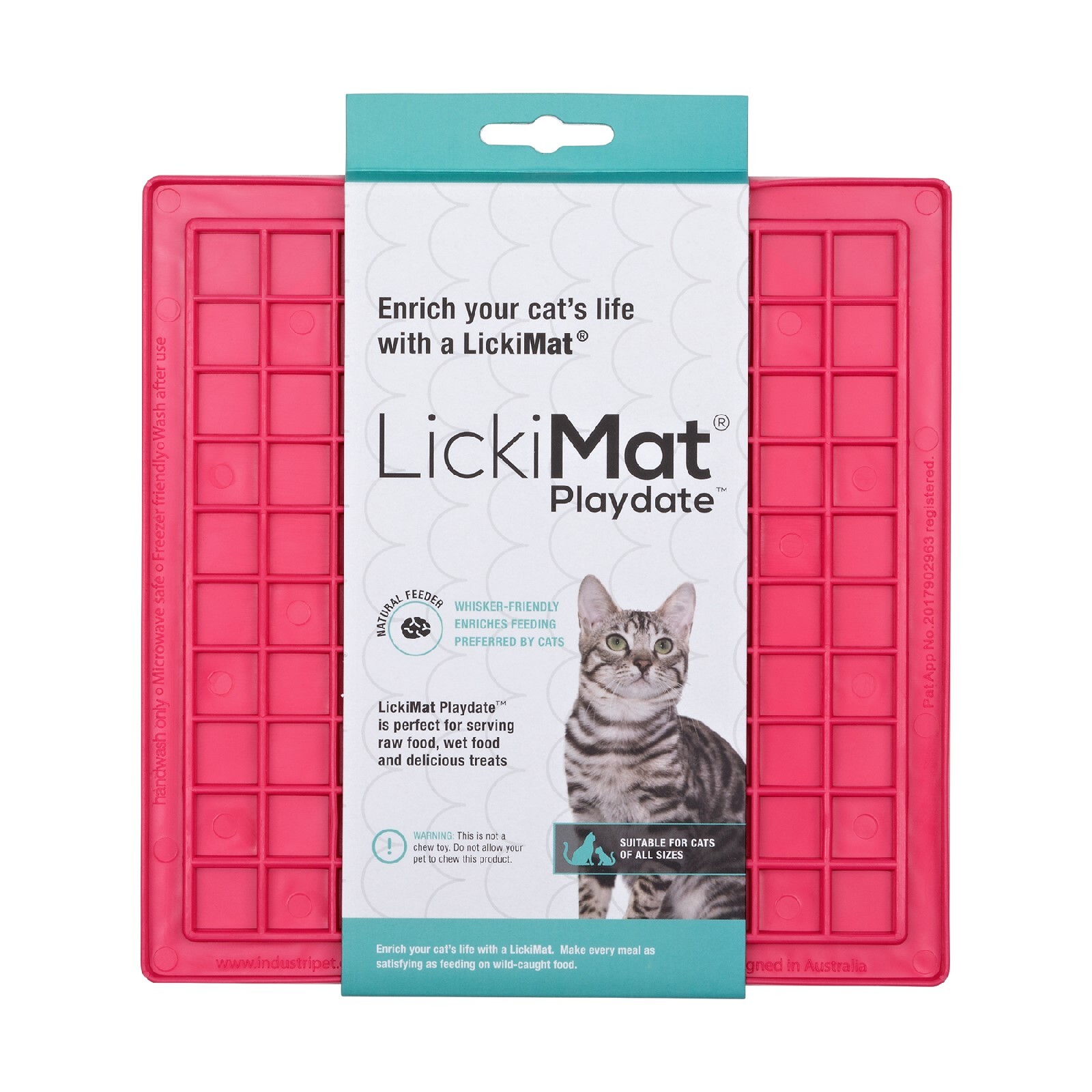 Buy Lickimat Playdate Original Slow Food Licking Mat for Cats - MyDeal ...