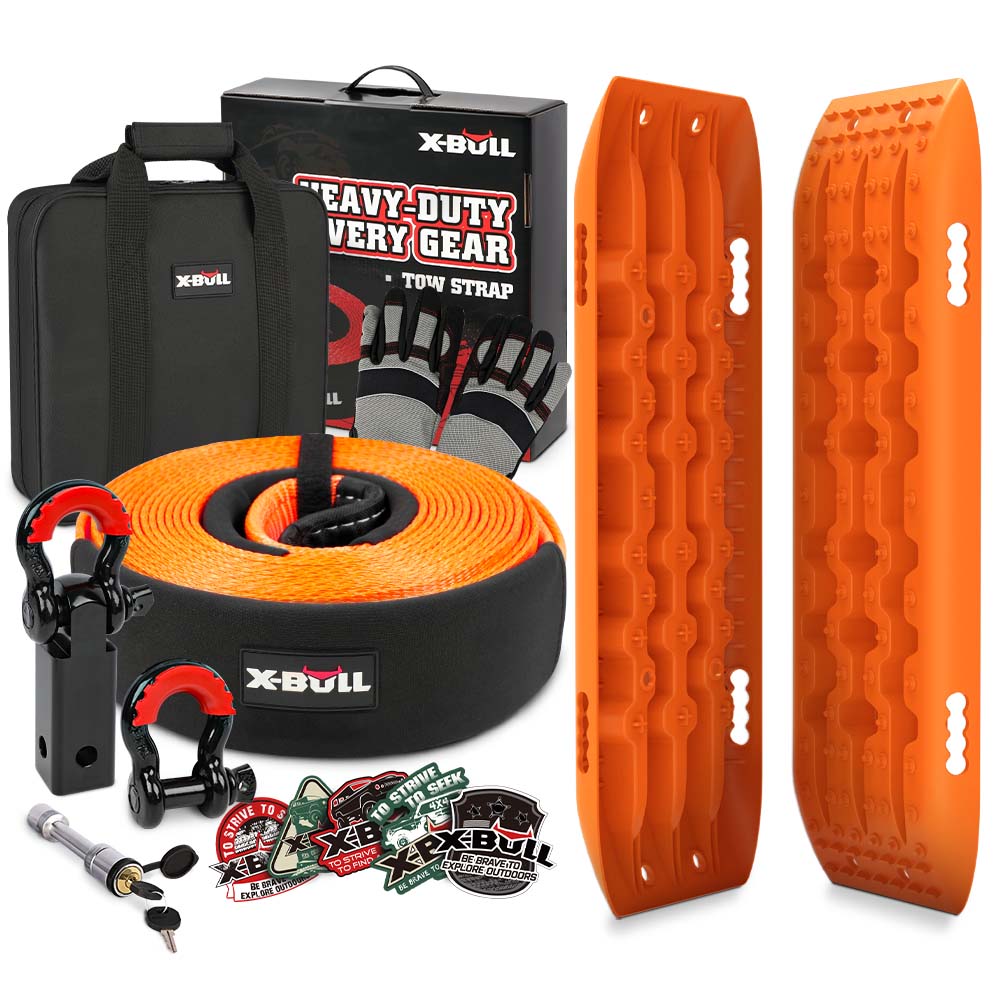 Buy X-BULL 4WD Recovery Kit Snatch Strap Hitch Receiver Bow Shackles ...