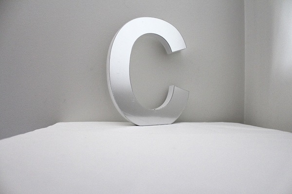 Buy Mirror Alphabet Letter Large Upper Case 20cm "C" - MyDeal Australia