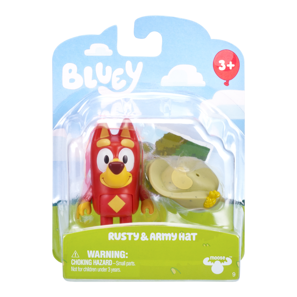 Buy Bluey Story Starters Rusty & Army Hat Single Figurine Pack - MyDeal ...