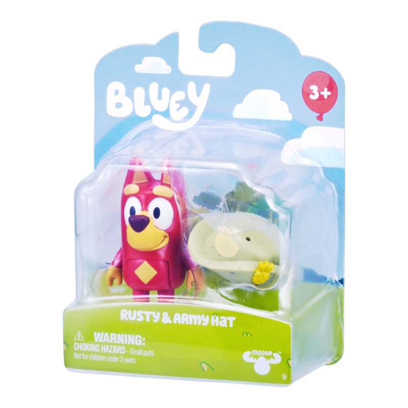 Buy Bluey Story Starters Rusty & Army Hat Single Figurine Pack - MyDeal