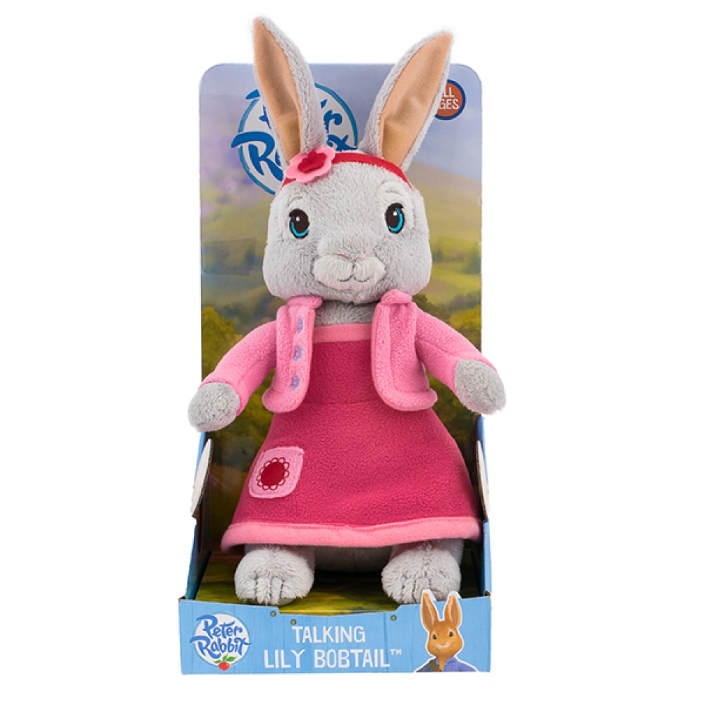 Buy Peter Rabbit Animated Talking Lily Bobtail Soft Plush Toy 25cm ...