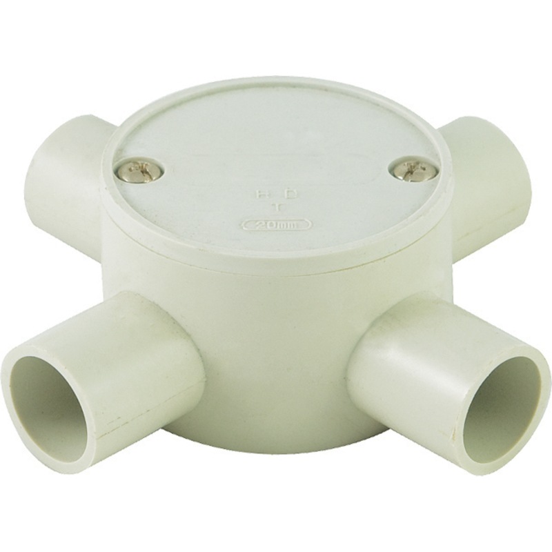 Buy 20mm 4 Way Shallow Junction Box - MyDeal