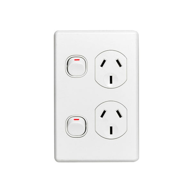 Buy Clipsal Classic Vertical Double Powerpoint - MyDeal