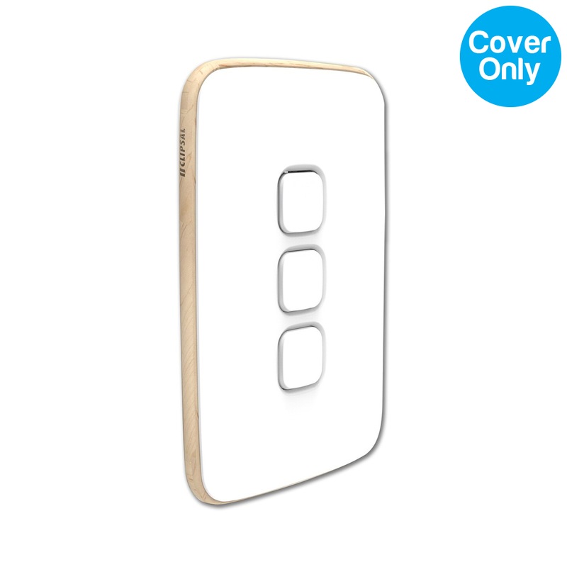 Buy Clipsal Iconic Essence 3 Gang Skin Arctic White - MyDeal