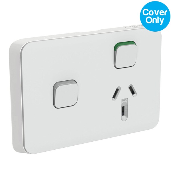 Buy Clipsal Iconic Single Powerpoint + Extra Switch 10A Skin Cool Grey ...