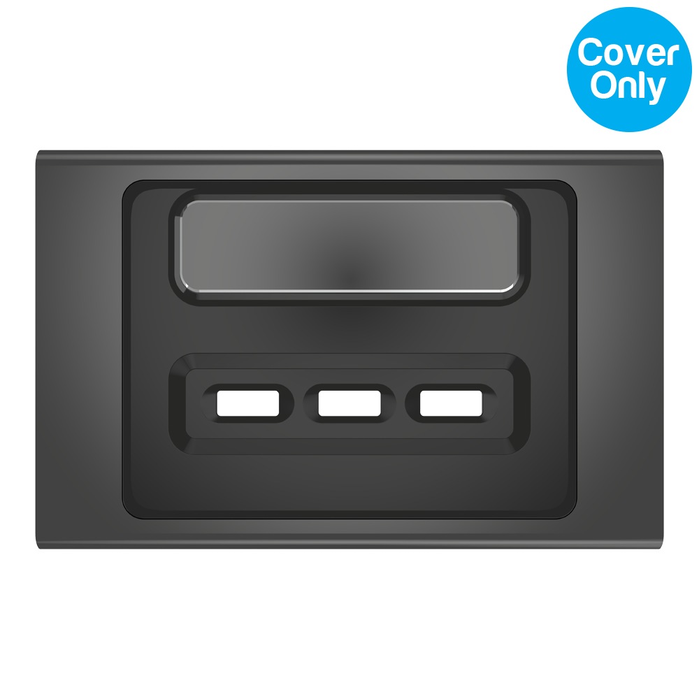 Buy Clipsal Iconic Styl 3 Gang Horizontal USB Shelf Skin Silver Shadow ...