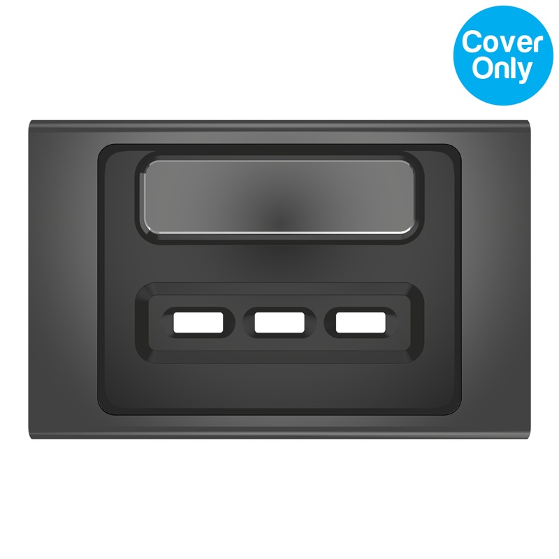 Buy Clipsal Iconic Styl 3 Gang Horizontal USB Shelf Skin Silver Shadow ...