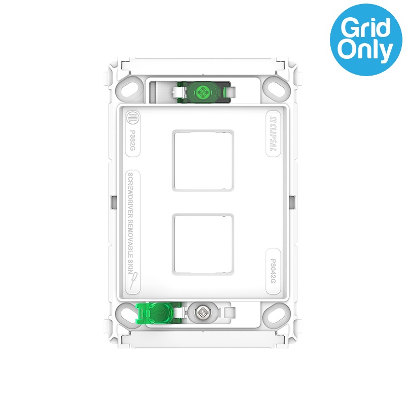 Buy Clipsal Pro 2 Gang Switch Grid - MyDeal Australia