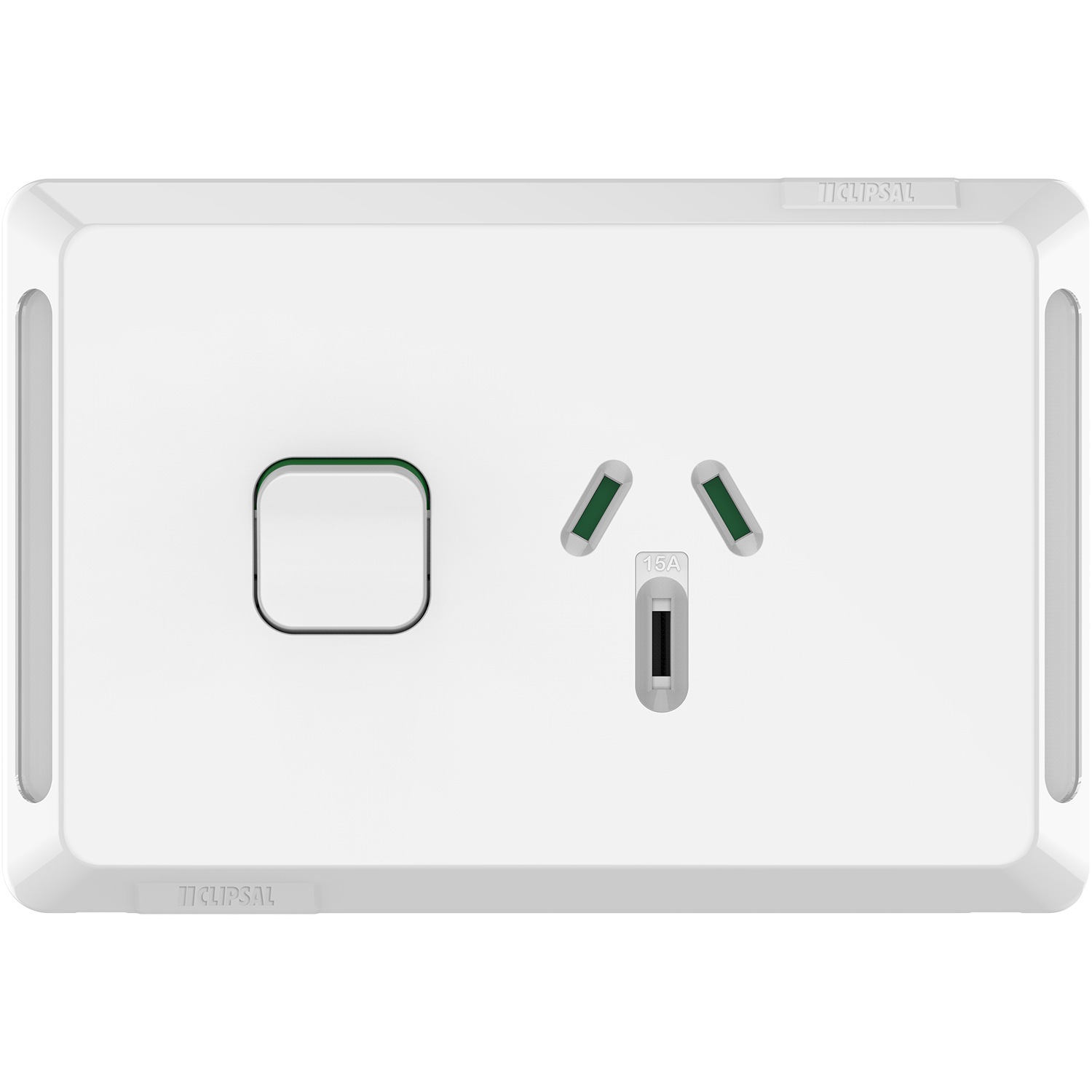 Buy Clipsal Pro Single Powerpoint Double Pole 15A White - MyDeal Australia