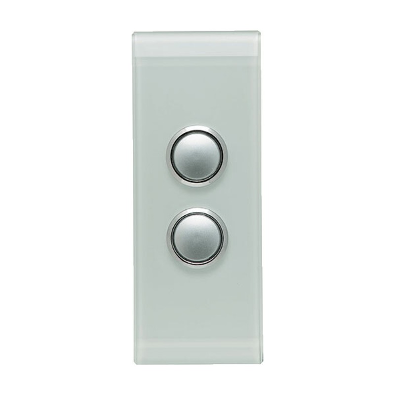 Buy Clipsal Saturn 2 Gang Architrave Switch with LED Ocean Mist - MyDeal