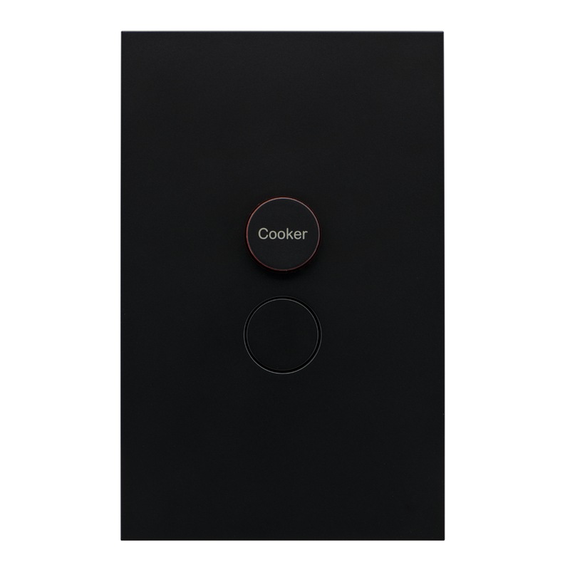 Buy Clipsal Saturn ZEN Cooker Switch Double Pole 32A Black - MyDeal