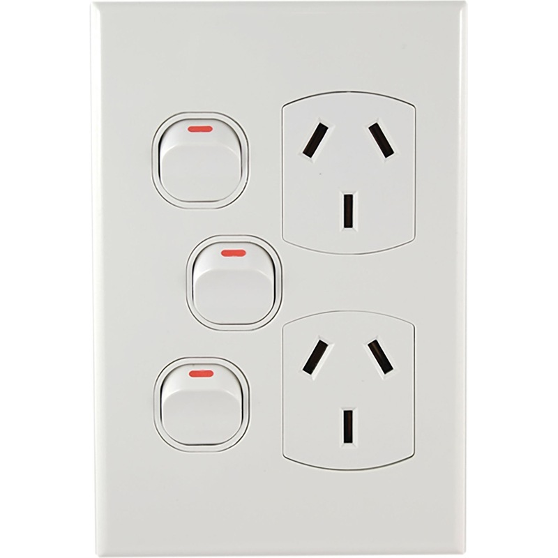Buy Connected Switchgear GEO Vertical Double Powerpoint + Extra Switch ...