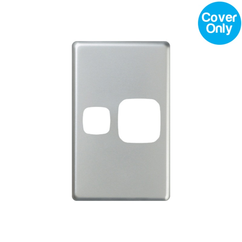 Buy HPM Excel Vertical Single Powerpoint Matt Silver Metal Cover - MyDeal