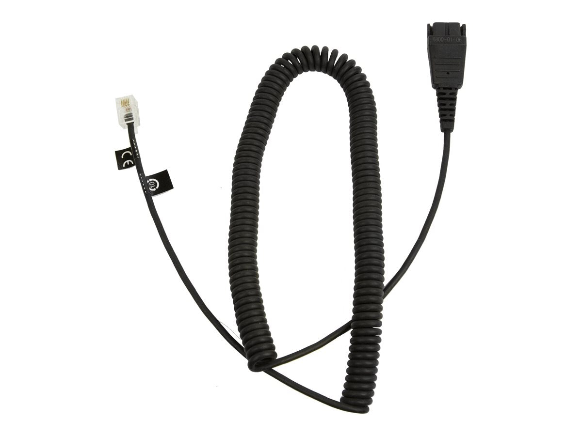 Buy JABRA QD TO RJ9 MODULAR COILED CORD,2M - MyDeal Australia