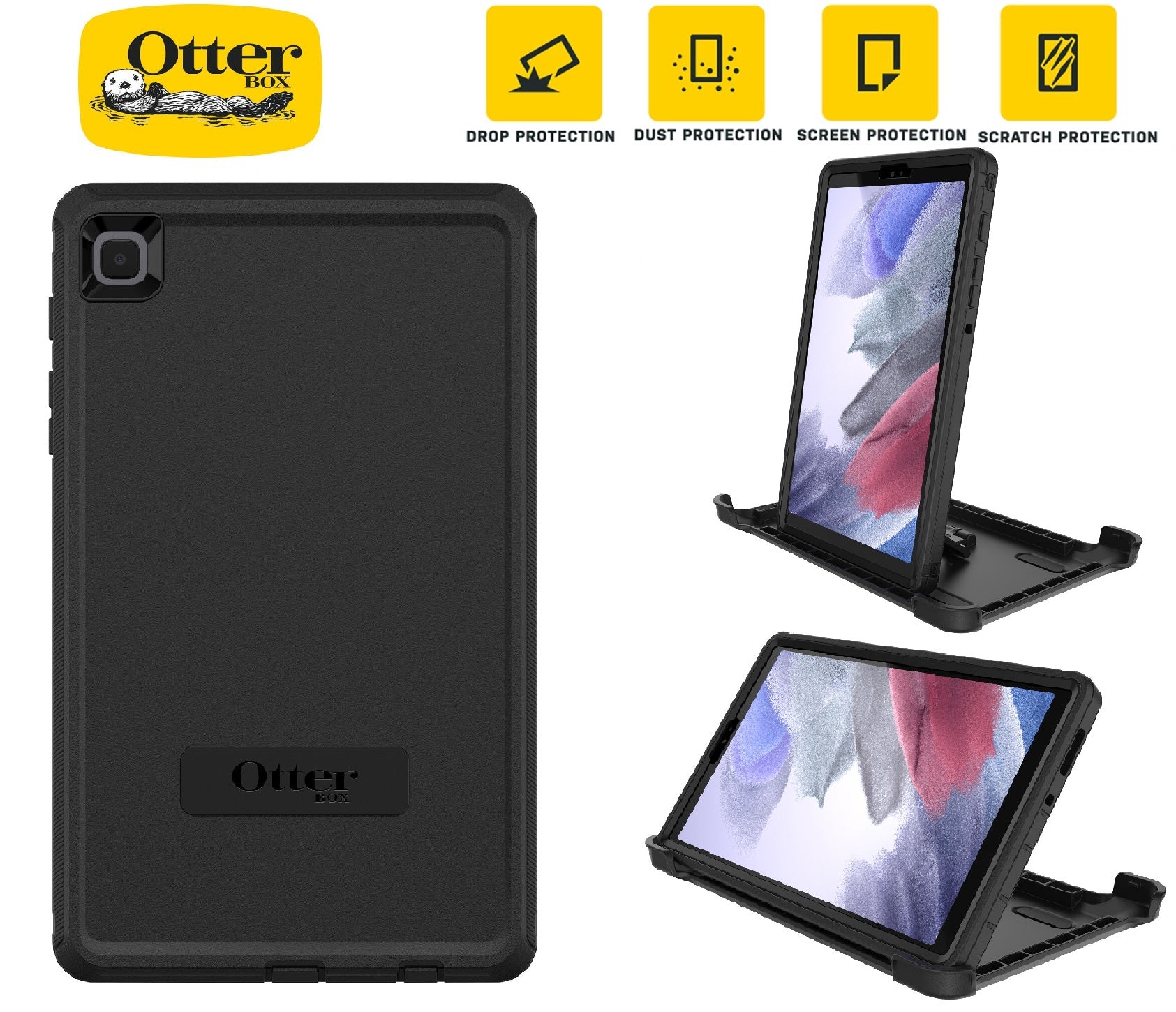 Buy OtterBox Defender Samsung Galaxy Tab A7 Lite (8.7') Case Black ...