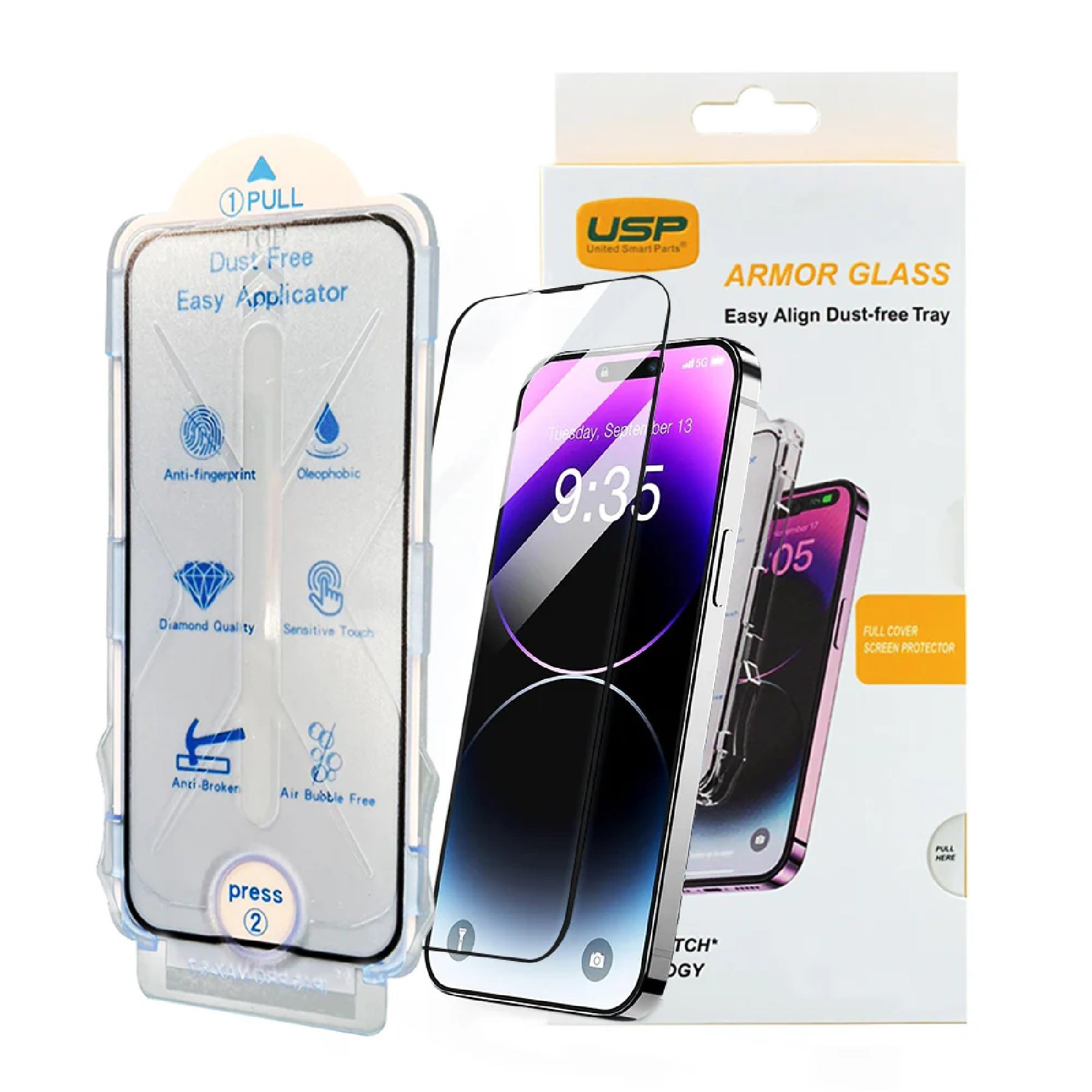 Buy USP Apple iPhone 16 / iPhone 15 (6.1') Tempered Glass Screen ...