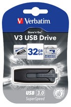 Buy Verbatim 32GB V3 USB3.0 Grey Store'n'Go V3; Retractable USB Storage ...