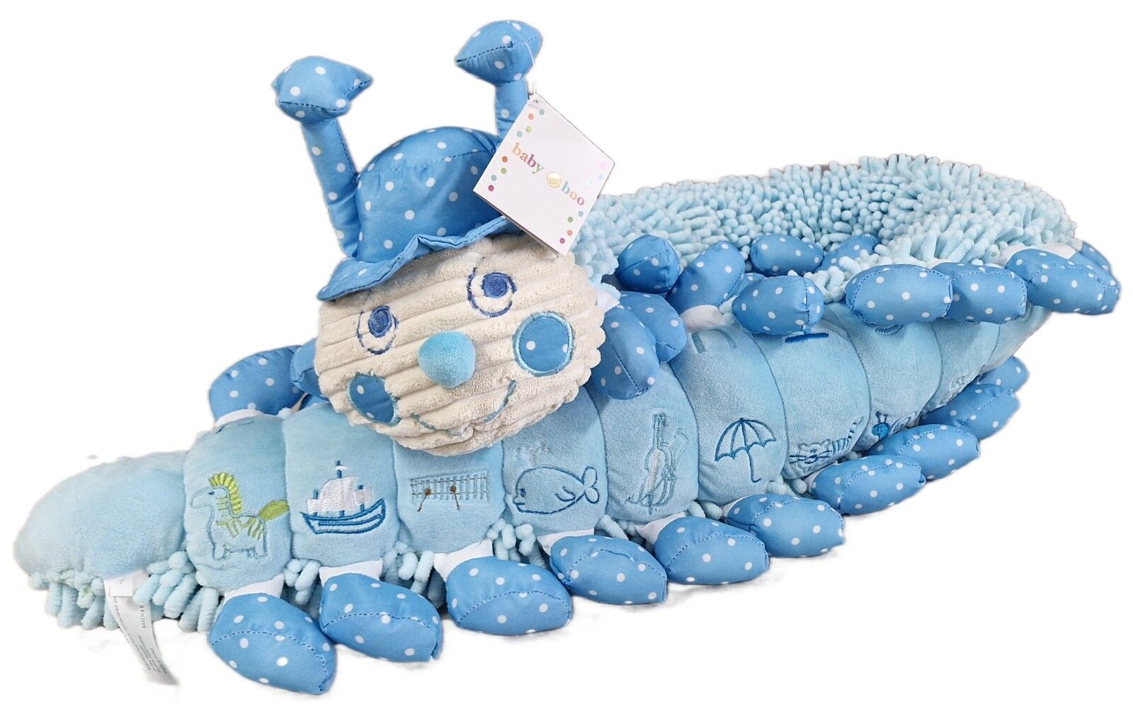 Buy Baby Boo ABC Learning Alphabet Caterpillar Shaggy Blue LARGE Plush ...