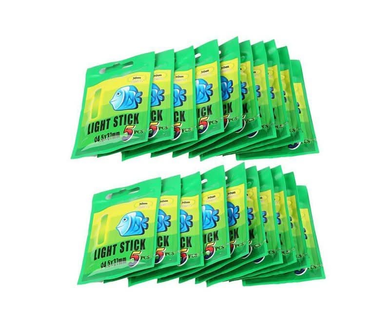 Buy 100Pcs Chemical Light Fishing Fluorescent Glow Stick Clip On the ...