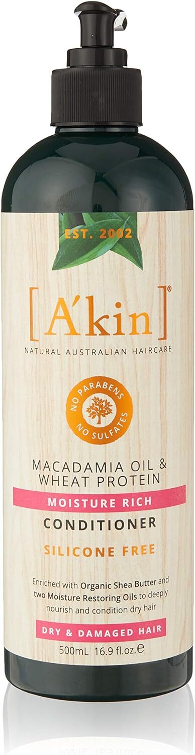 Buy A'kin Moisture Rich Conditioner Macadamia Oil & Wheat Protein 500ml ...