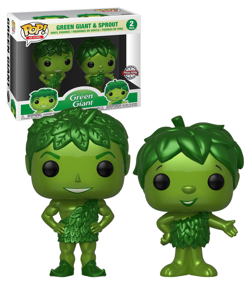 Buy Funko POP! Ad Icons Green Giant 2 Pack Green Giant And Sprout ...