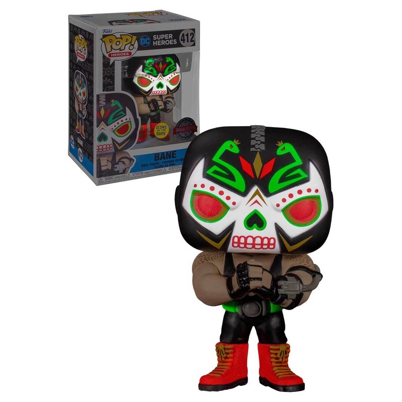 Buy Funko POP! Heroes Dia De Los Muertos #412 Bane (Glows In The Dark ...