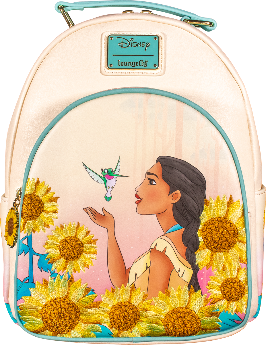 Buy Loungefly Disney Pocahontas Sunflowers Mini Backpack - New, With ...