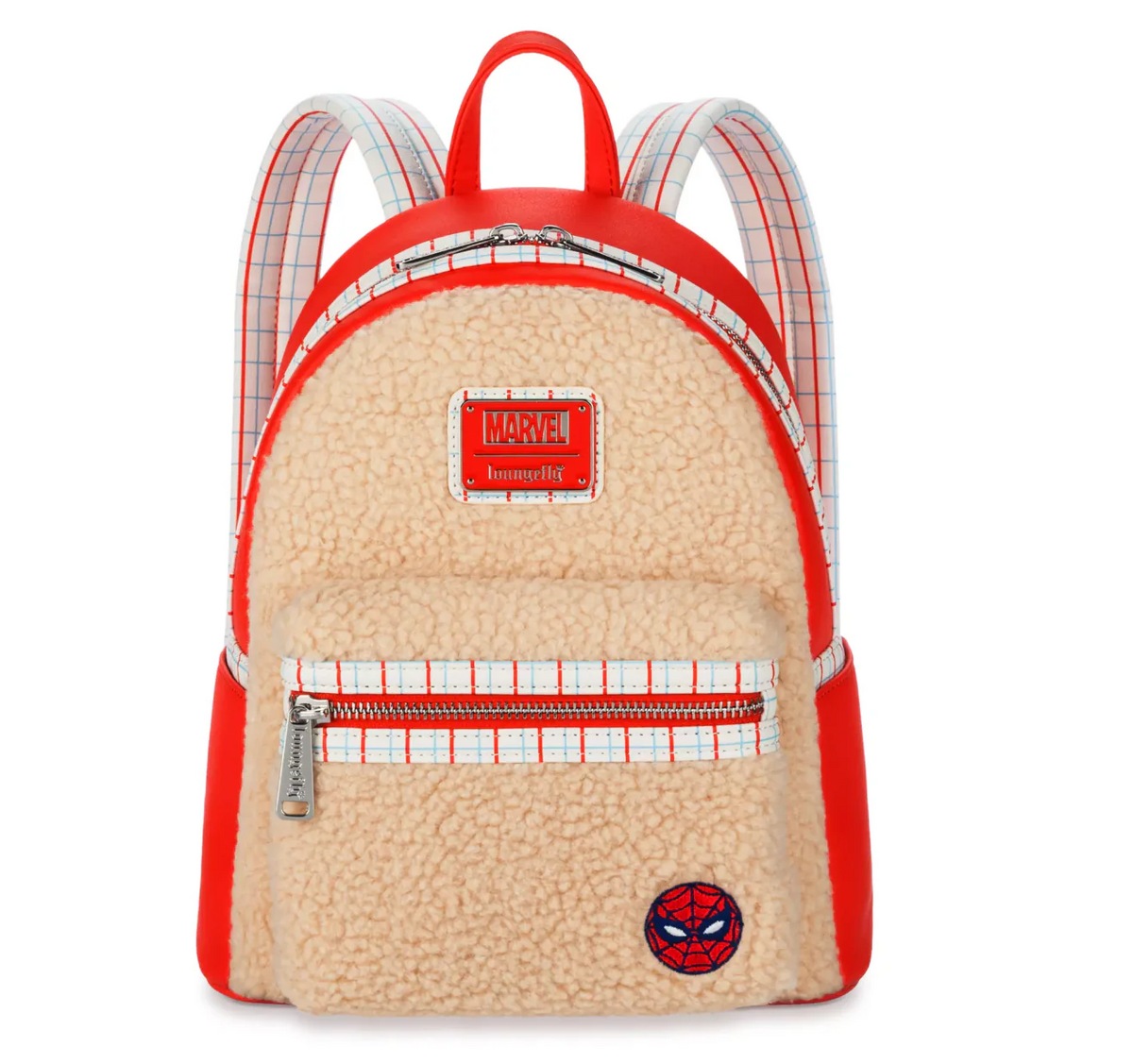 Buy Loungefly Marvel Spider-Man Faux Fur Mini Backpack - New, With Tags ...