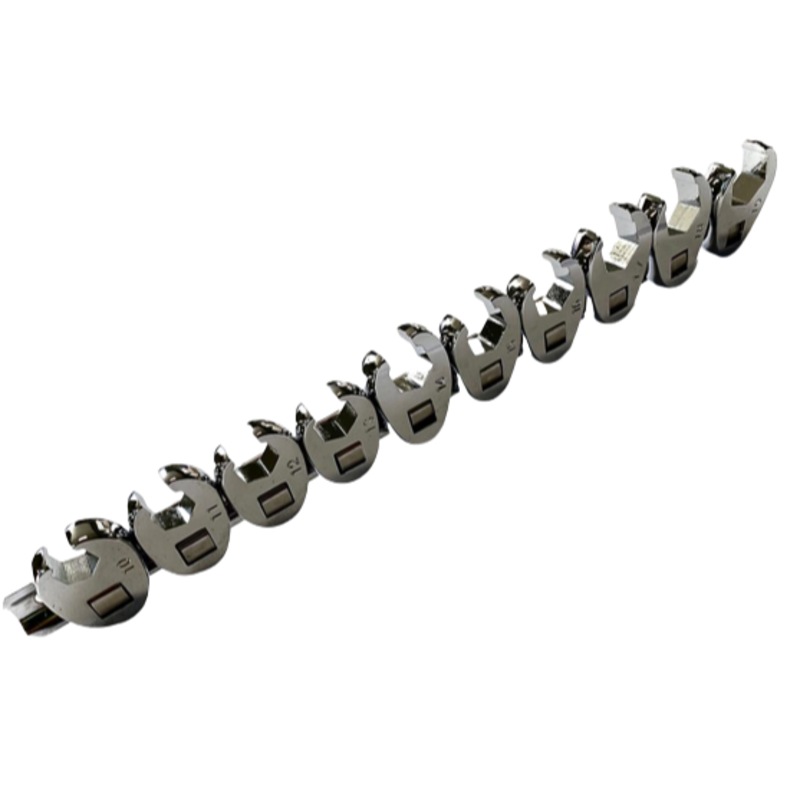 Buy 10 PIECE 3/8" DRIVE CROW FOOT 10-19MM storage rail set - MyDeal