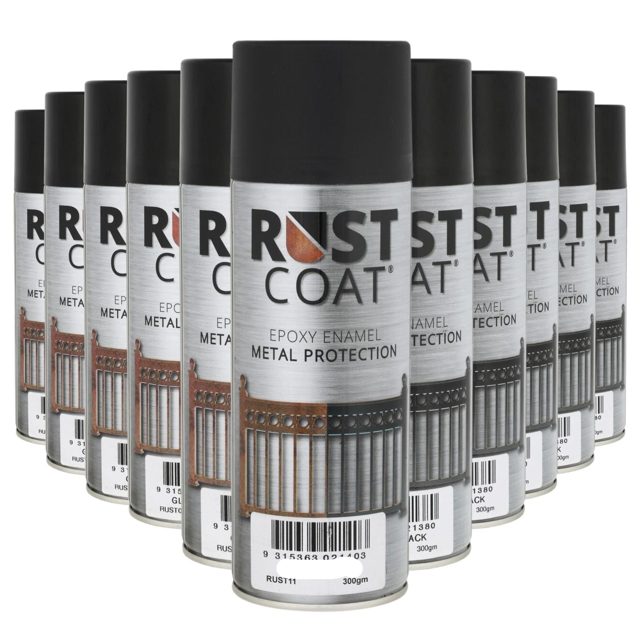 Buy 12 CANS - Balchan Matt Black Rust Coat 300g - RUST04 - MyDeal Australia
