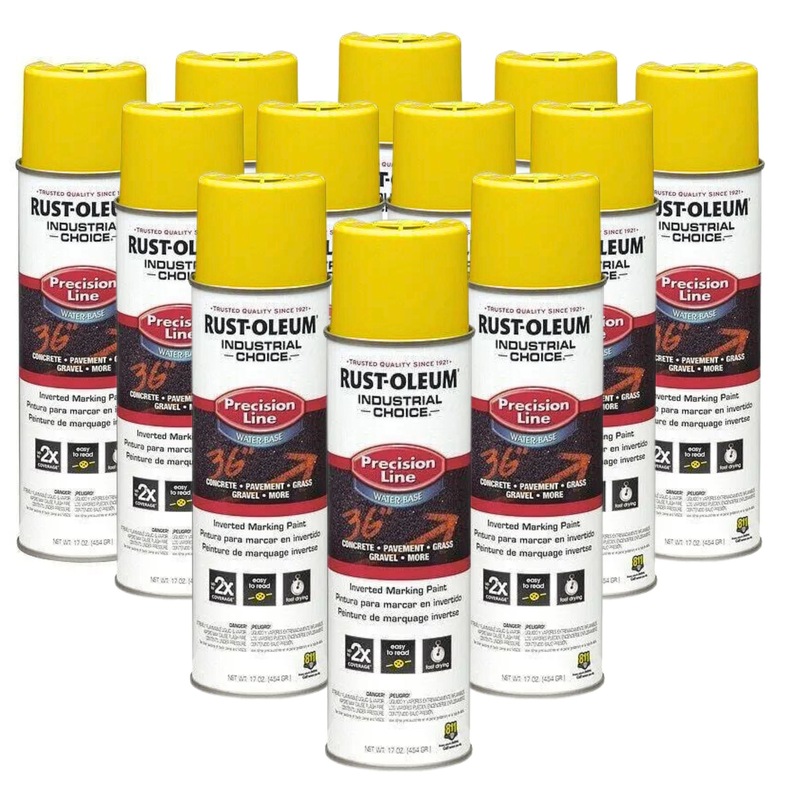 Buy 12 CANS - RUST-OLEUM INDUSTRIAL CHOICE PRECISION LINE MARKING PAINT ...