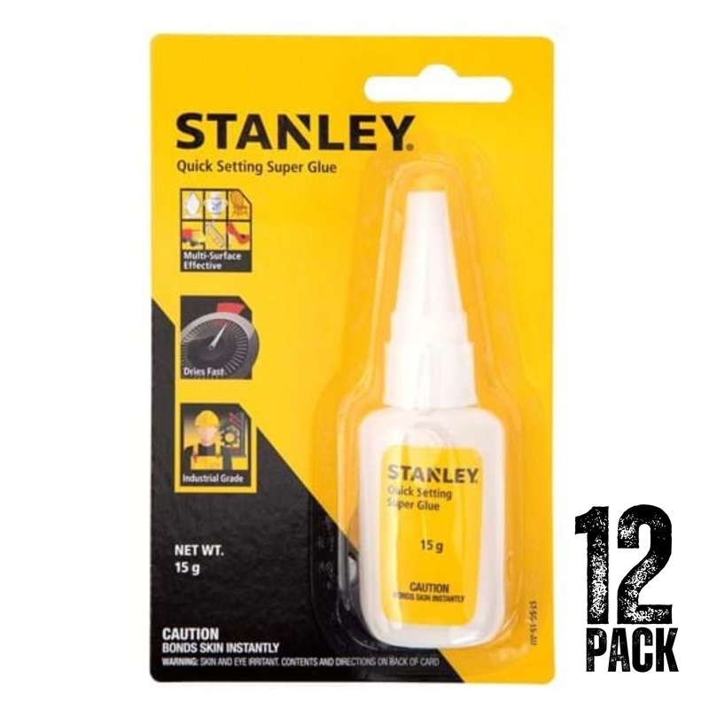Buy 12 Pack - Stanley Quick Setting Super Glue Bottle (ST-SG-15-AU ...