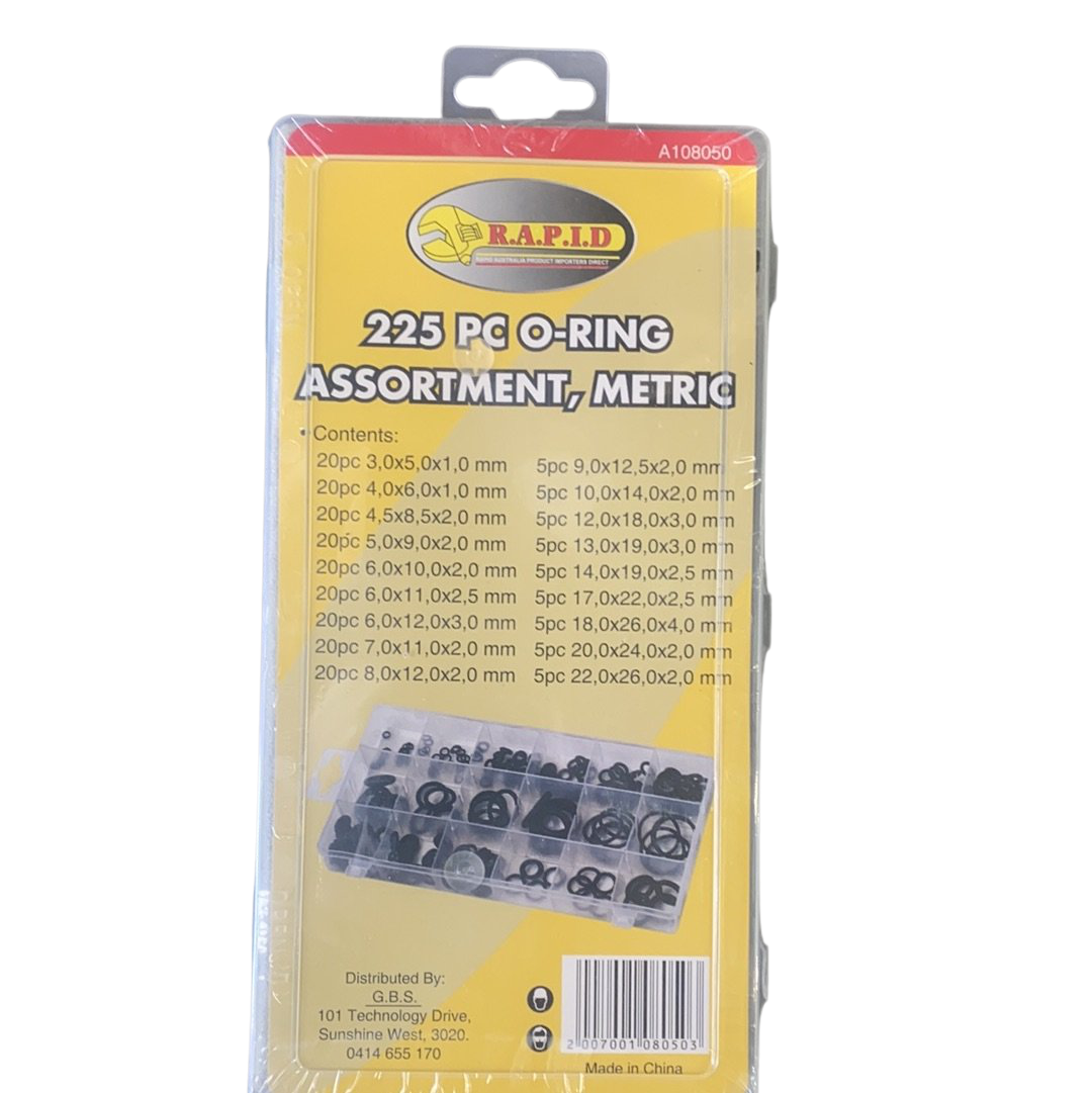 Buy 225 piece assorted O-ring set metric - MyDeal Australia
