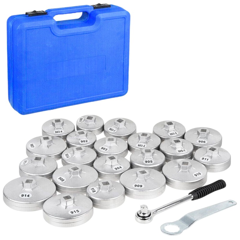 Buy 23 Piece Cup Type Aluminium Oil Filter Wrench Removal Socket Set ...