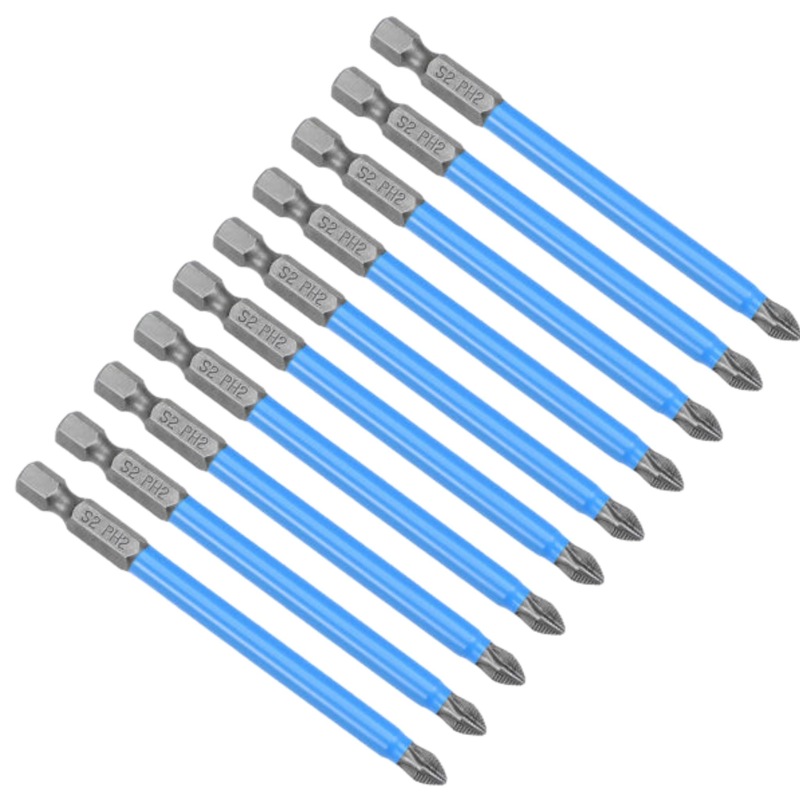 Buy 3.5" / 90mm Phillips Head Magnetic PH2 Driver Bit - 10 Pieces - MyDeal