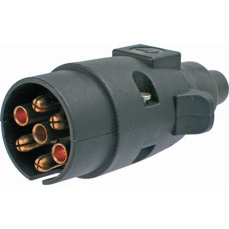 Buy 7 Pin Large Round Trailer Plug FLAT TERMINALS - TP005192 - MyDeal ...