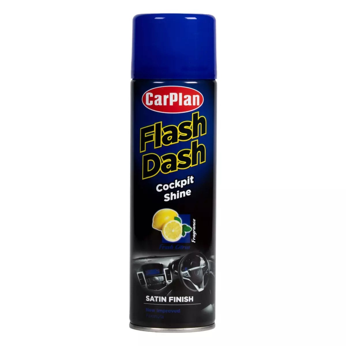 Buy CarPlan Flash Dash Cockpit Shine Satin Citrus 500ml - MyDeal Australia